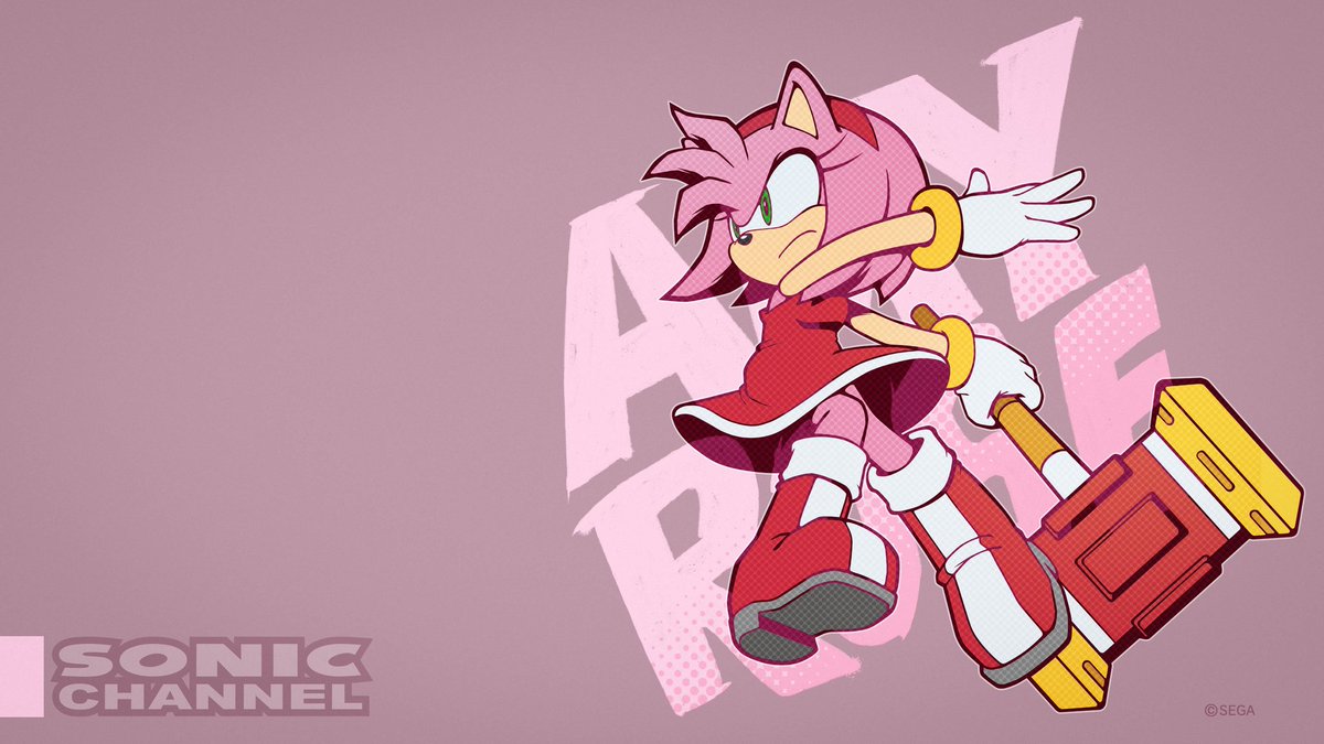 「New official wallpaper artwork of Amy Ro」|Tails' Channel · Sonic the ...