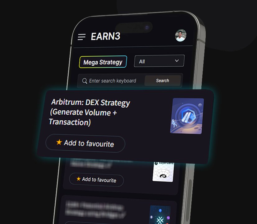 Earn3 on Twitter: "New Mega Strategy Shared 🪂 Arbitrum: DEX Strategy (Generate Volume ...