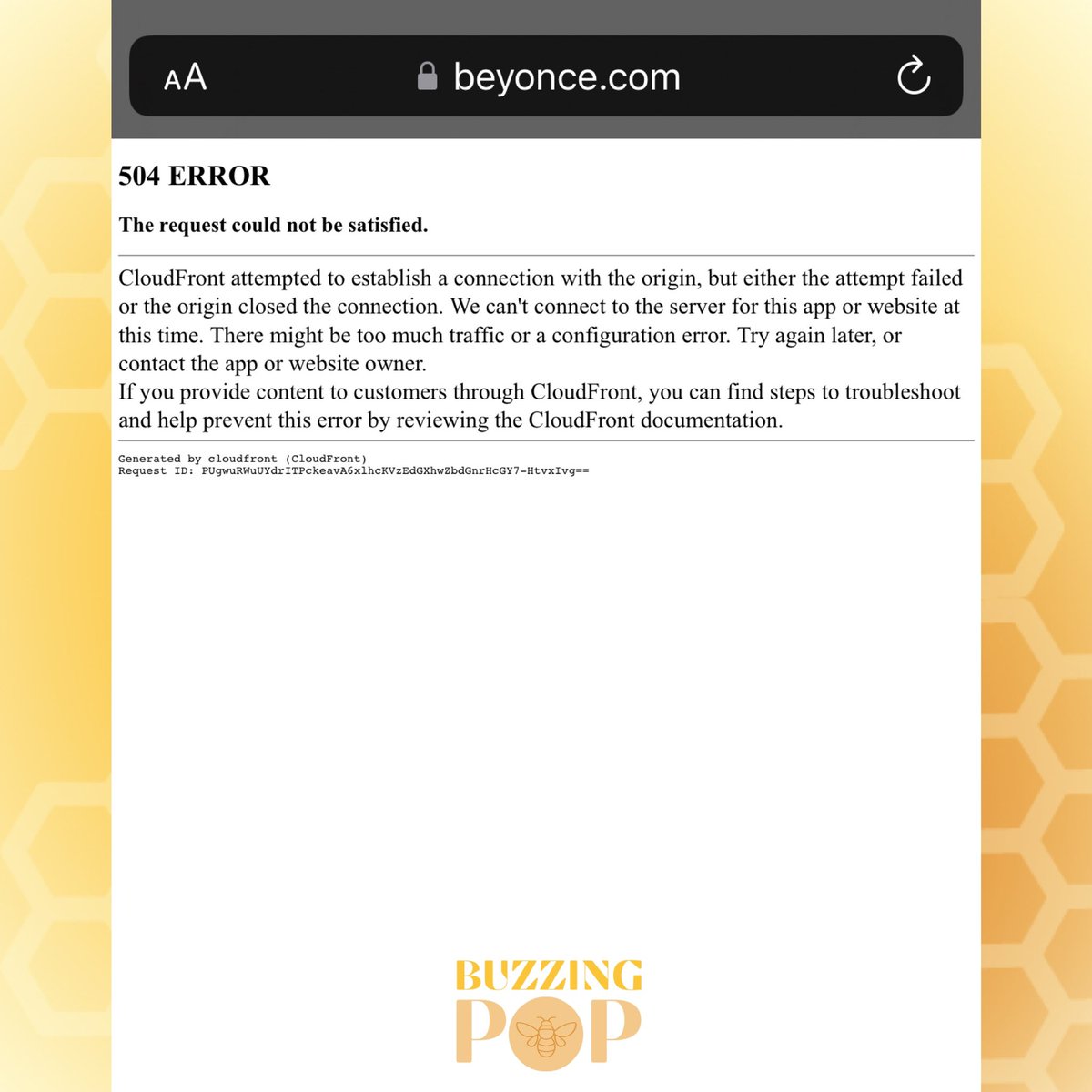 Selen🔺 On Twitter Rt Buzzingpop Beyoncés Official Website Crashed