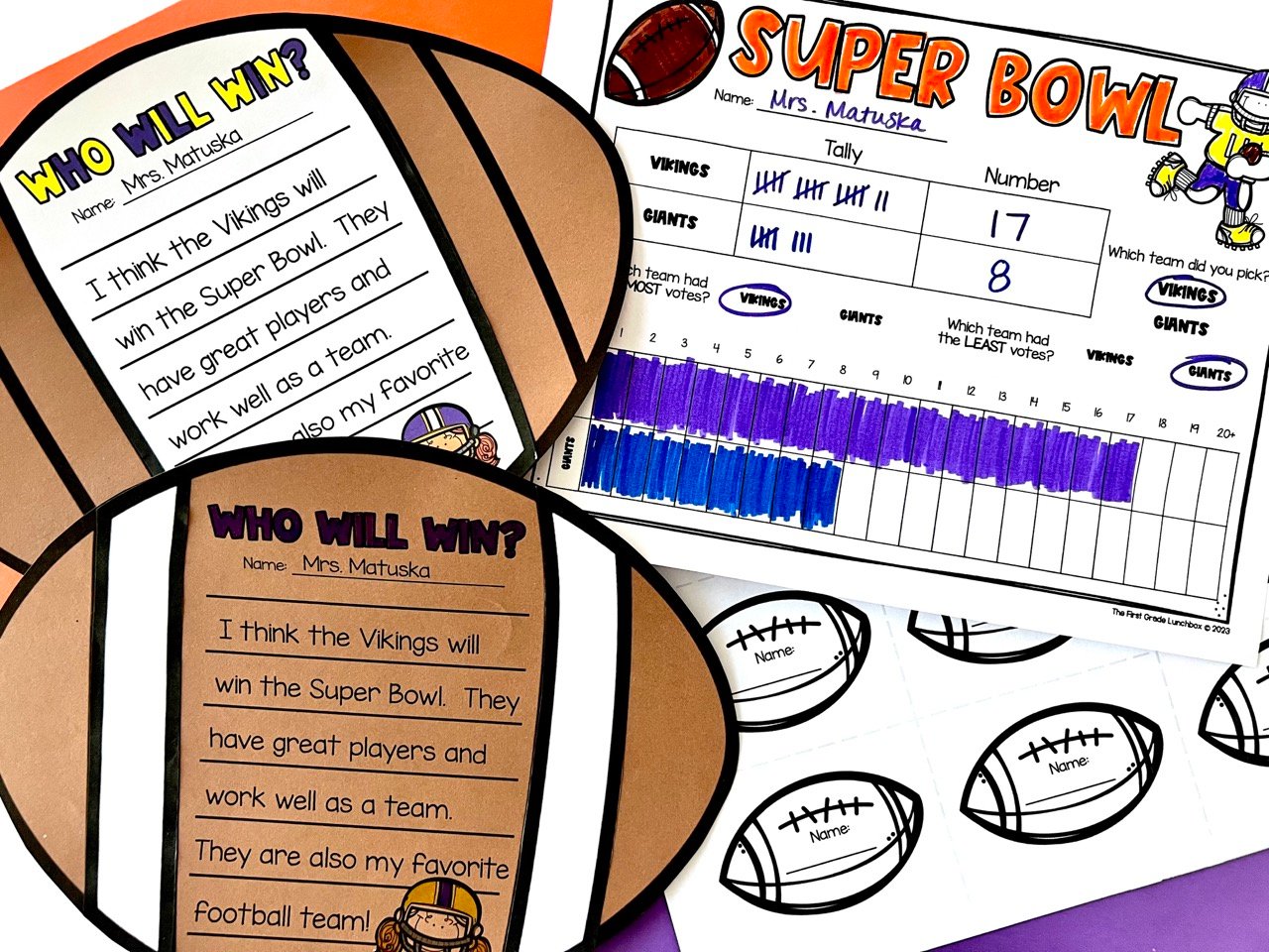 The First Grade Lunchbox on Twitter: "🏈 Super Bowl LVII 🏈 is next week ...