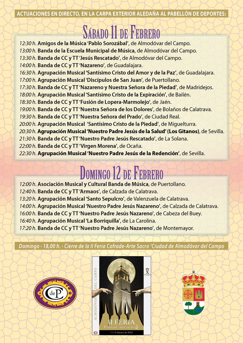 Ayuntamiento de ALMODÓVAR DEL CAMPO on Twitter: "Publicamos la programación completa, con ...