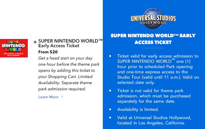 Universal Studios Hollywood Ticket