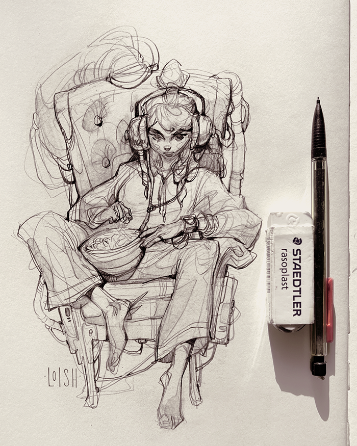 「Some loose sketches from my sketchbook ~」|Loishの漫画