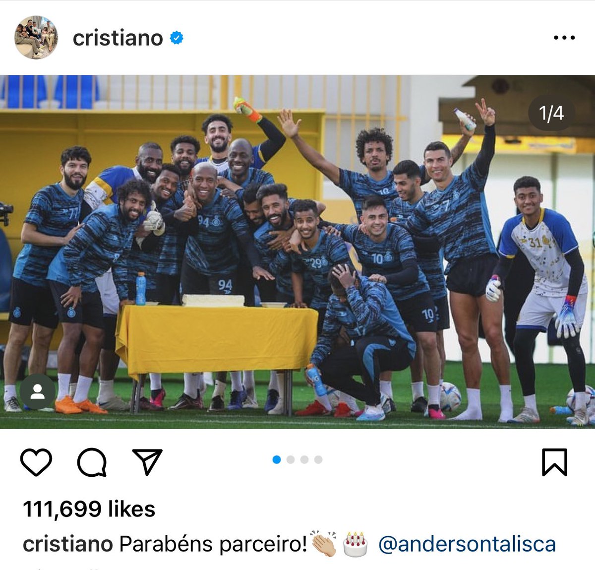 كورة النصر 🦁 On Twitter 📸 الاسطورة رونالدو يُهني تاليسكا بيوم ميلاده