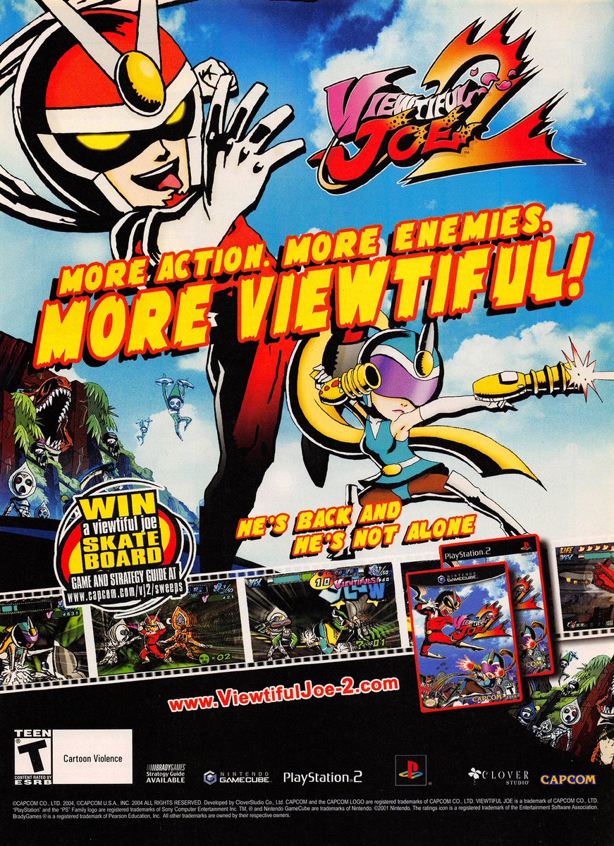 Viewtiful Joe 2 - GameCube / PlayStation 2 ad (2004). VideoGameArt&Tidbits @vgartandtidbits