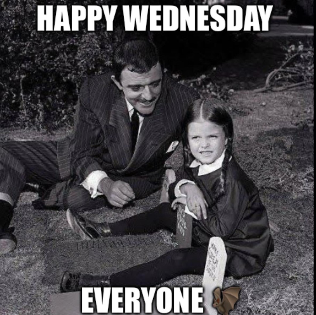 Happy Wednesday Addams Meme