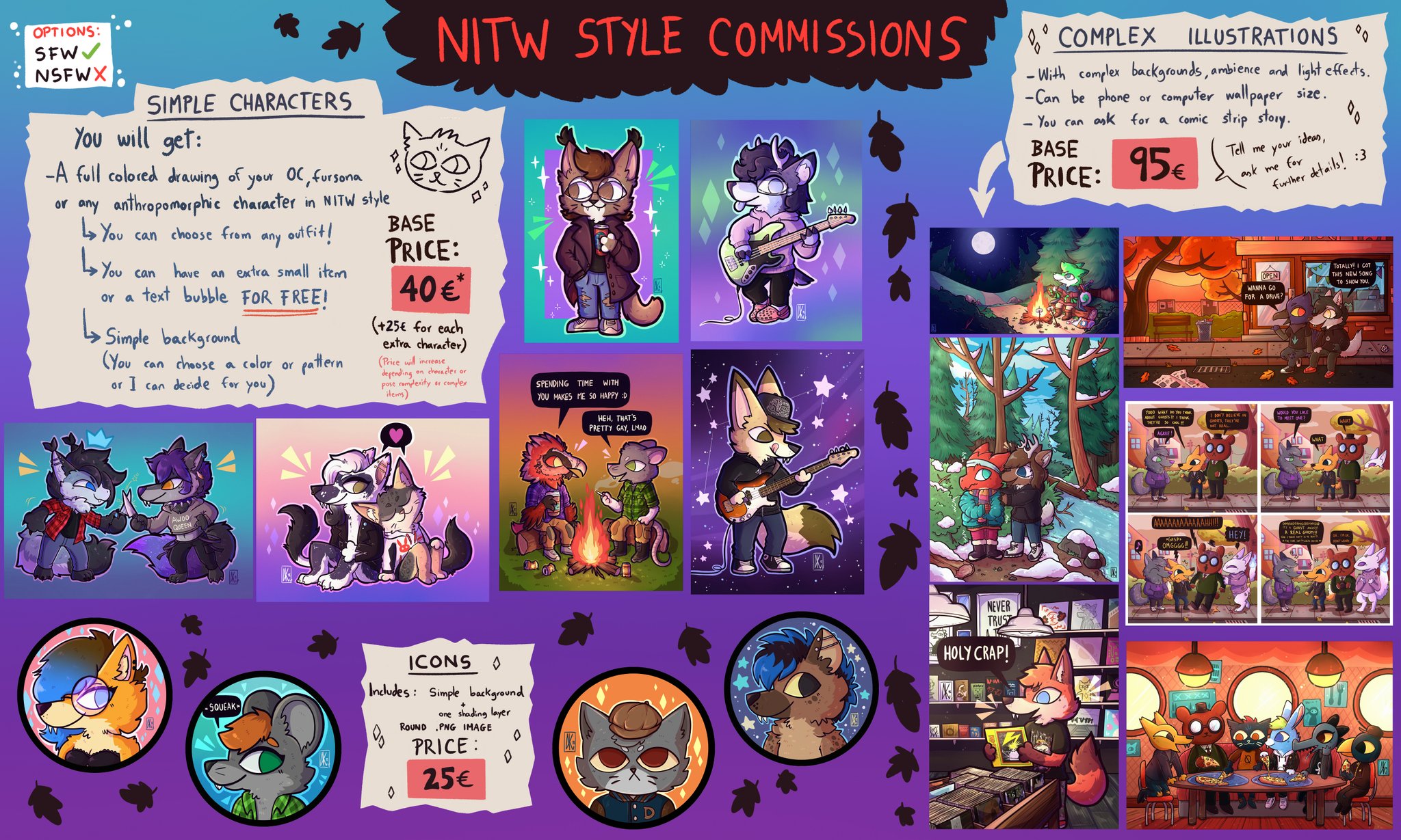 🐺 Kimera 🔮 on Twitter: " NITW style commissions, regular characters and ...