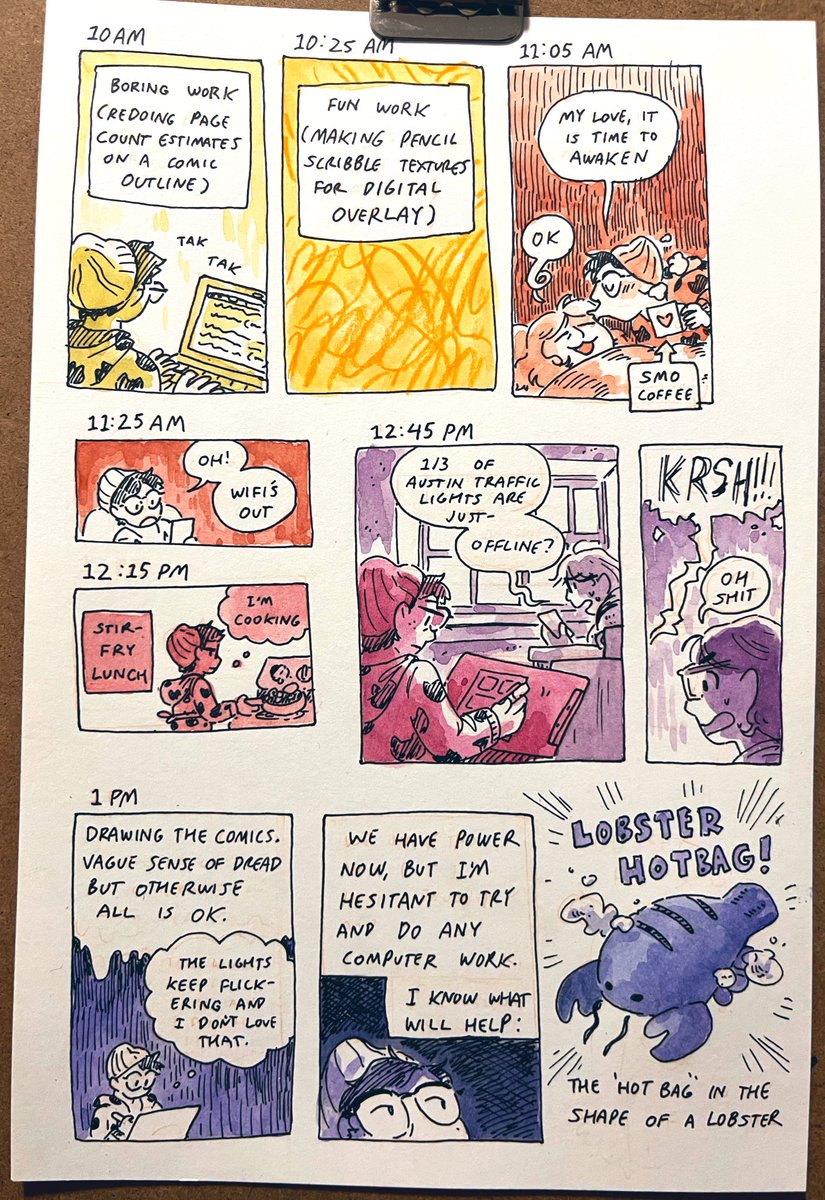 「More Hourly Comics (2) the Lobster IS helping 」Natalie Riess-Goetter 🌈の漫画