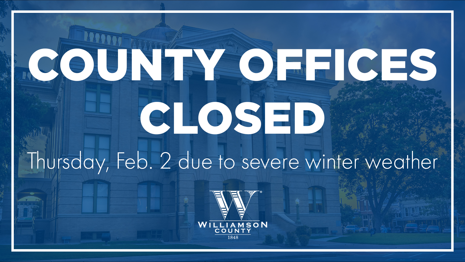 Office Closed Sign Due To Weather