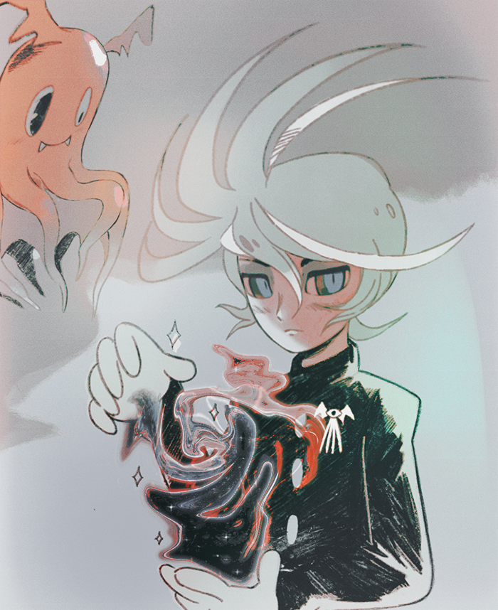 「space wizard (and their vampire squid fa」|(f-___-)f 🌈のイラスト