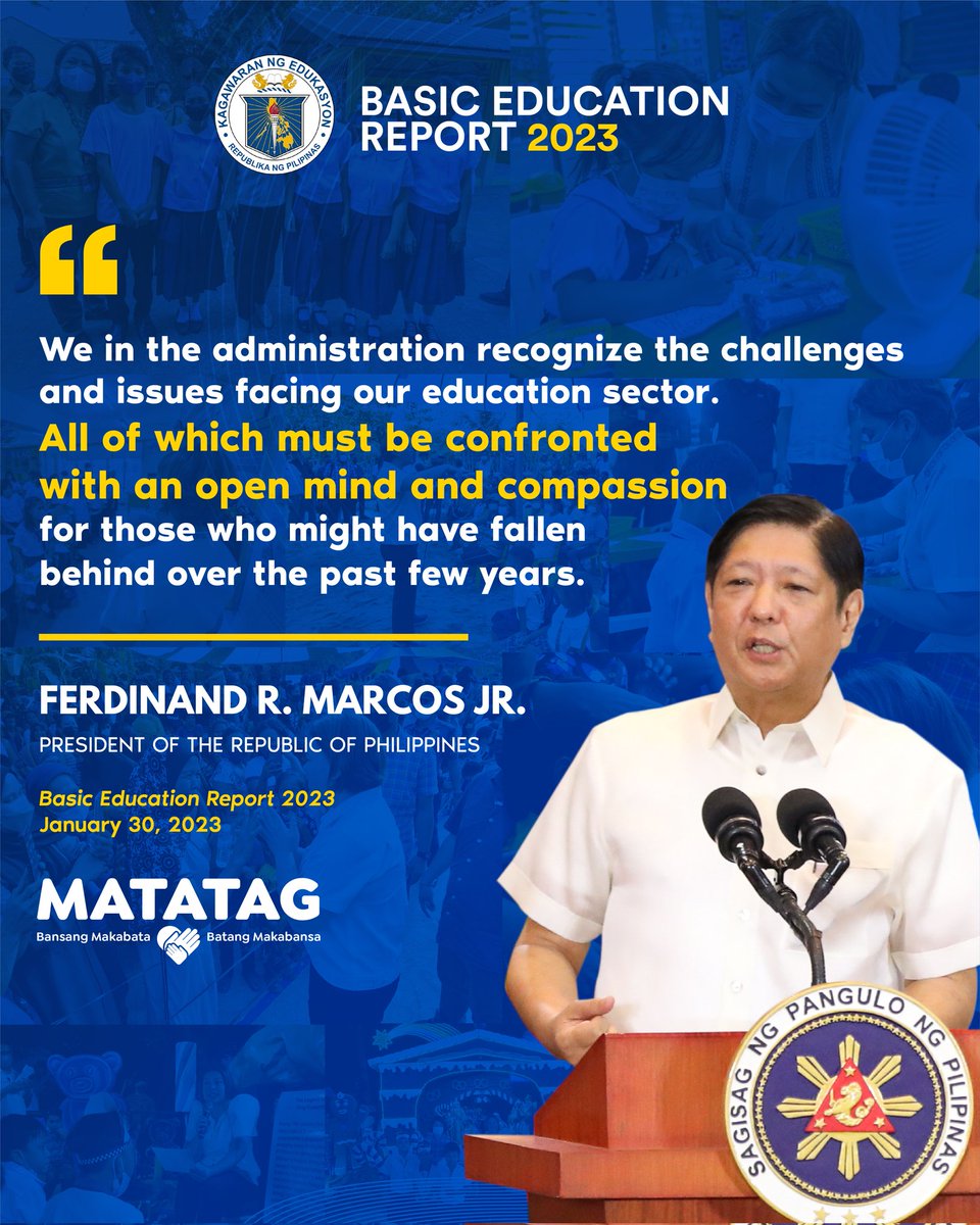 DepEd on Twitter: "Kasabay ng pagkilala sa mga hamon at isyu sa sektor ng edukasyon, ipinaalala ...