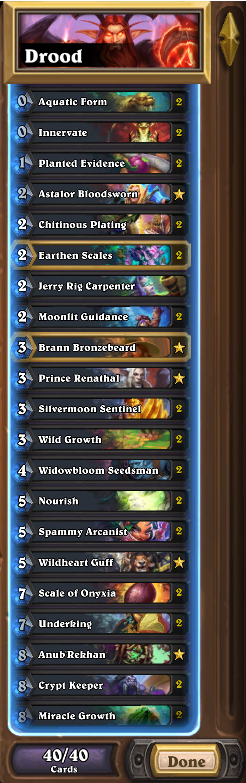 James Brennan on Twitter: "Went 12-2 in Tavern brawl with this ramp druid deck! Silvermoon ...