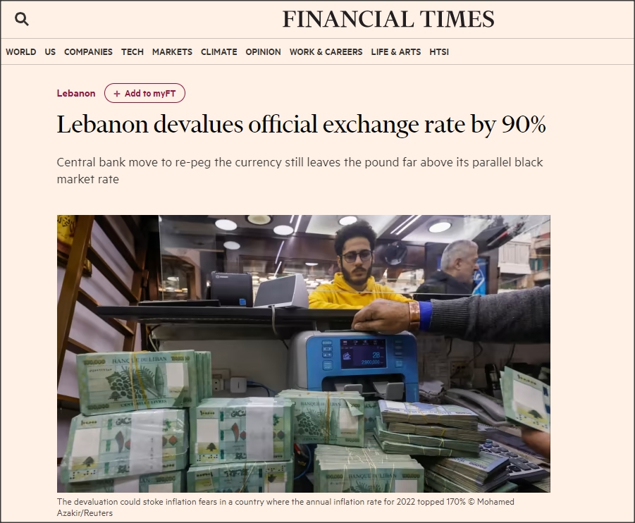 Cash is now king in Lebanon, where a three-year economic meltdown has ...