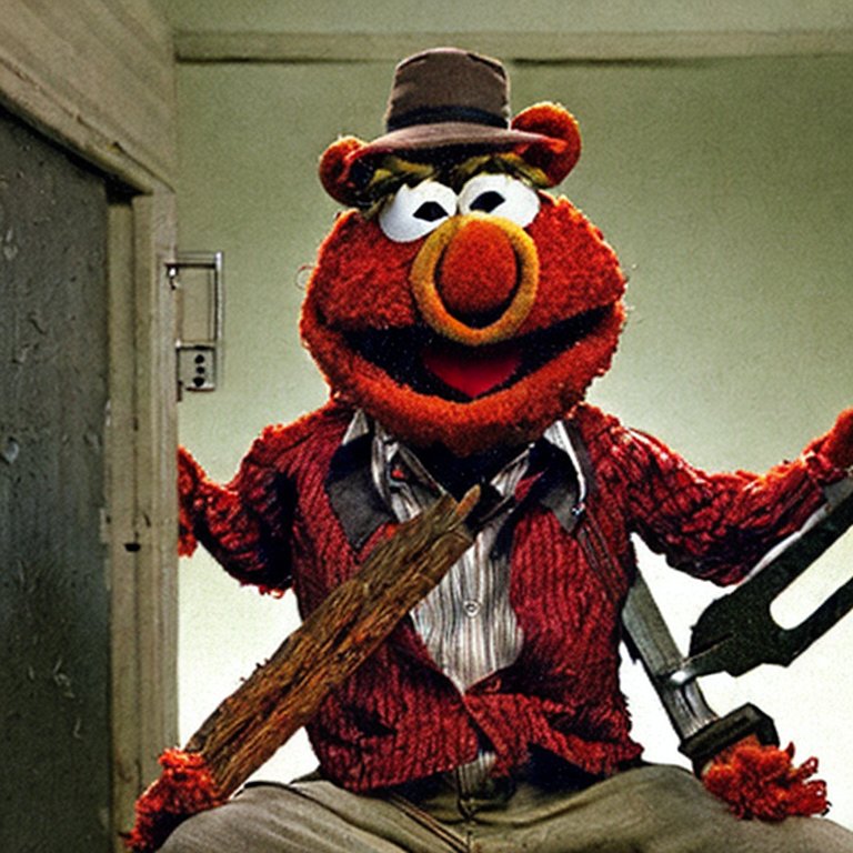 Gangsta Elmo With A Gun