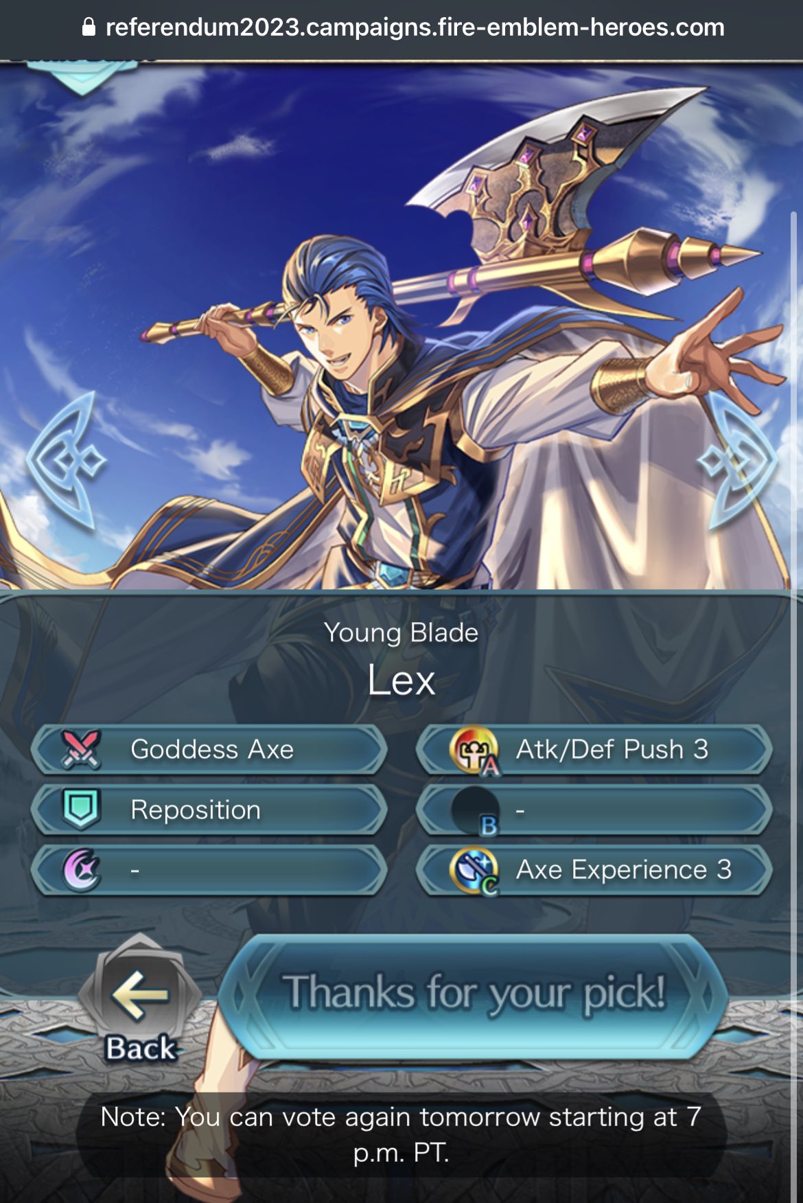Ethan 🗣️ on Twitter: "@FE_Heroes_EN Did my part https://t.co/RgKQcUY2F7" / Twitter