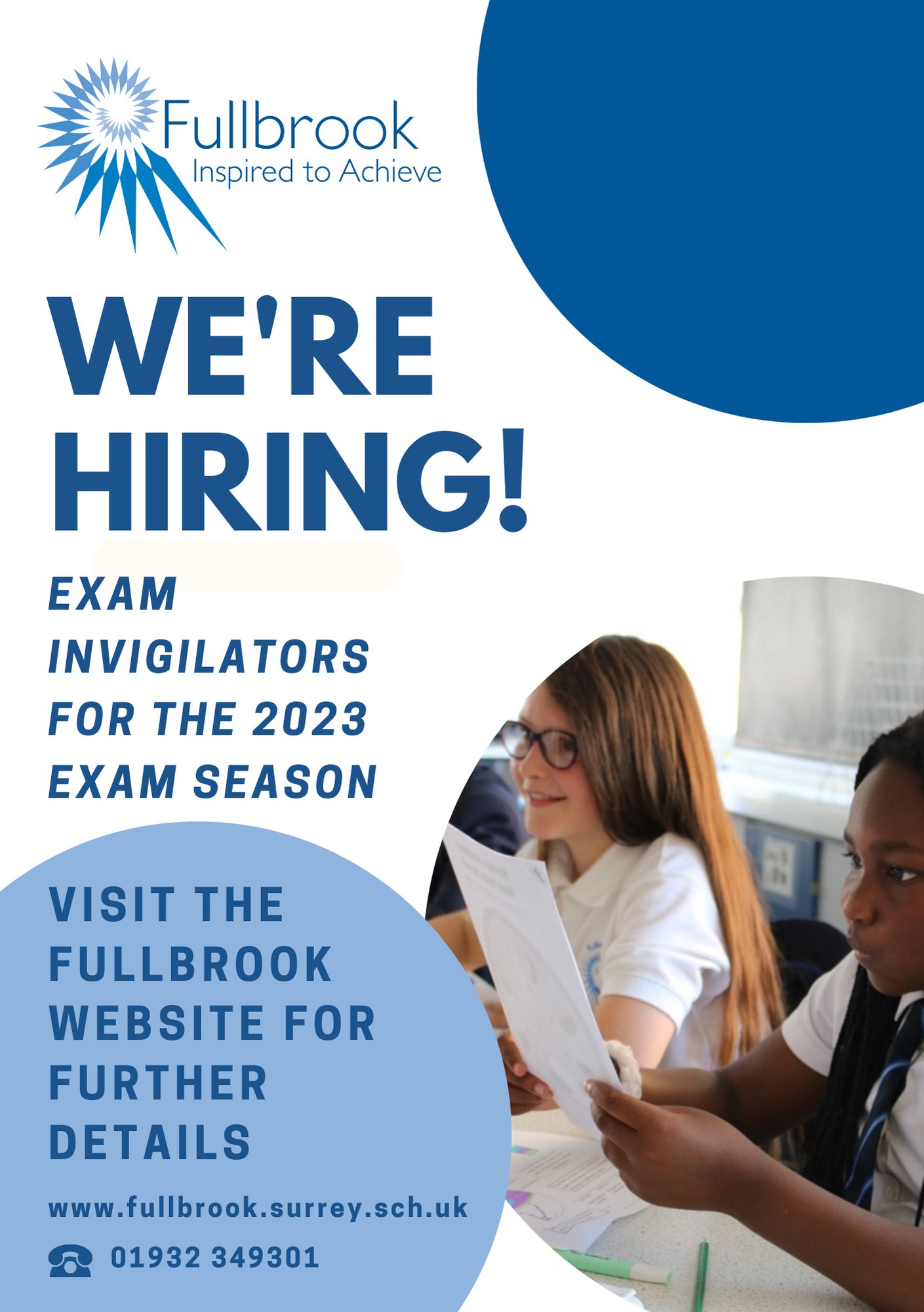 Fullbrook on Twitter: "We still need a few more exam invigilators to join our team. The work is ...