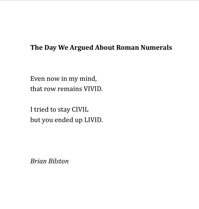 Gaurav Vaidya On Twitter Rt Brianbilston Todays Poem Is Called โthe Day We Argued About