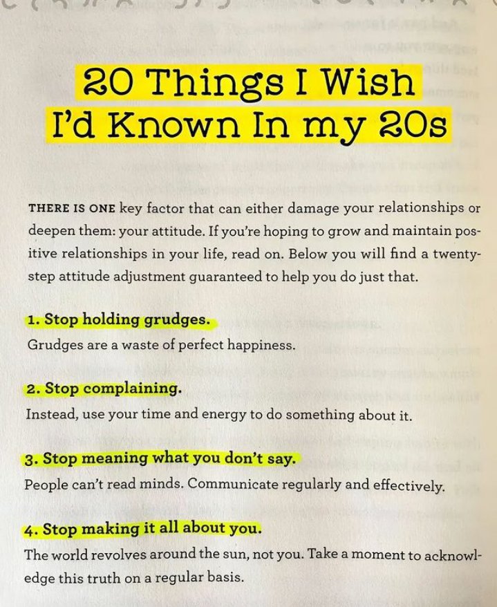 Things You Should Know In Your 20s. - Thread from Psyche Wizard ...
