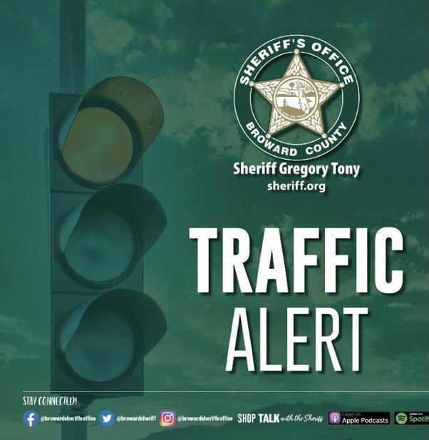 Broward Sheriff On Twitter Traffic Alert🚨 The Southbound Lanes Of I