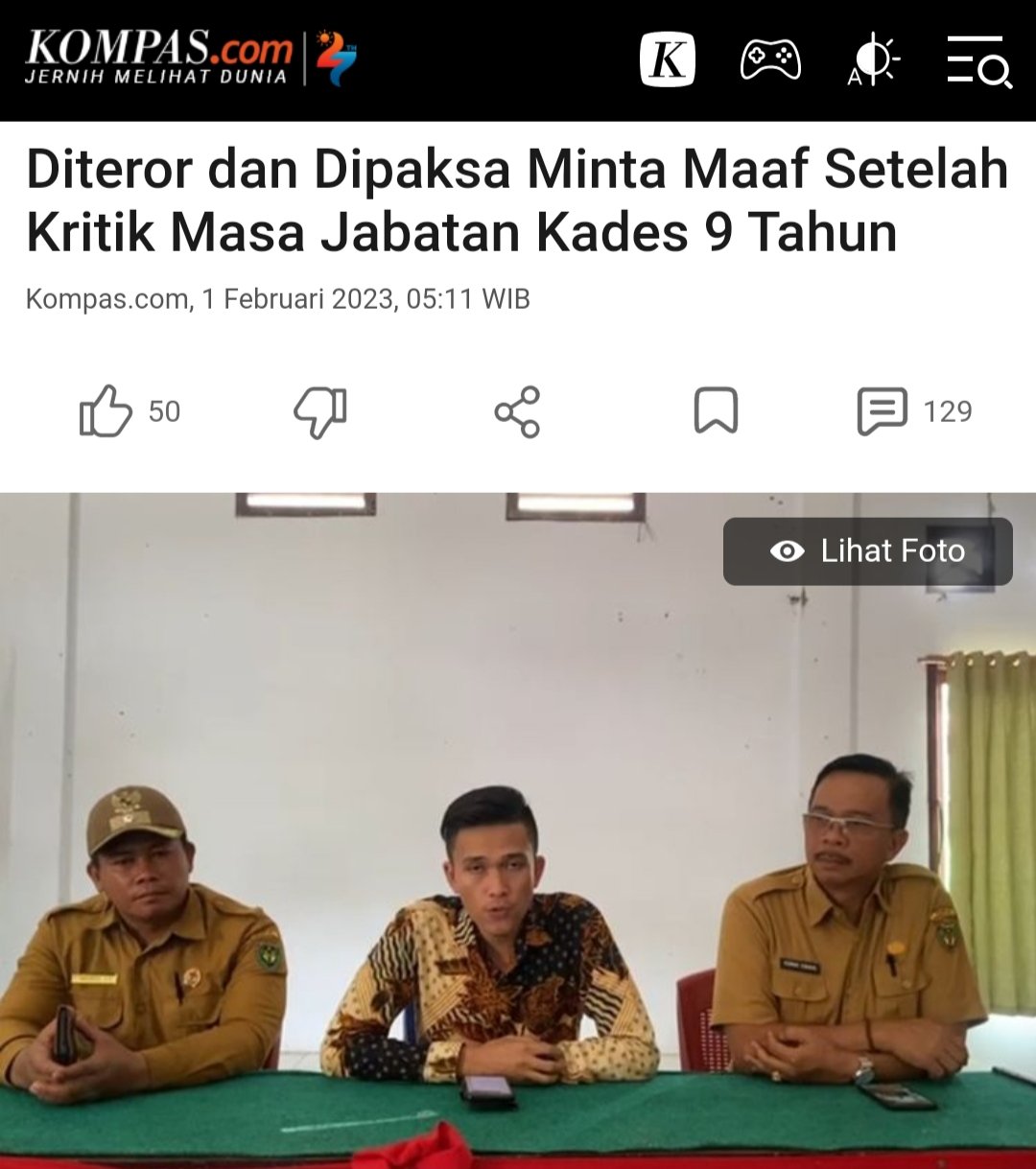 Indowfofficial on Twitter: "DITEROR DAN DIPAKSA MINTA MAAF SETELAH KRITIK MASA JABATAN KADES 9 ...