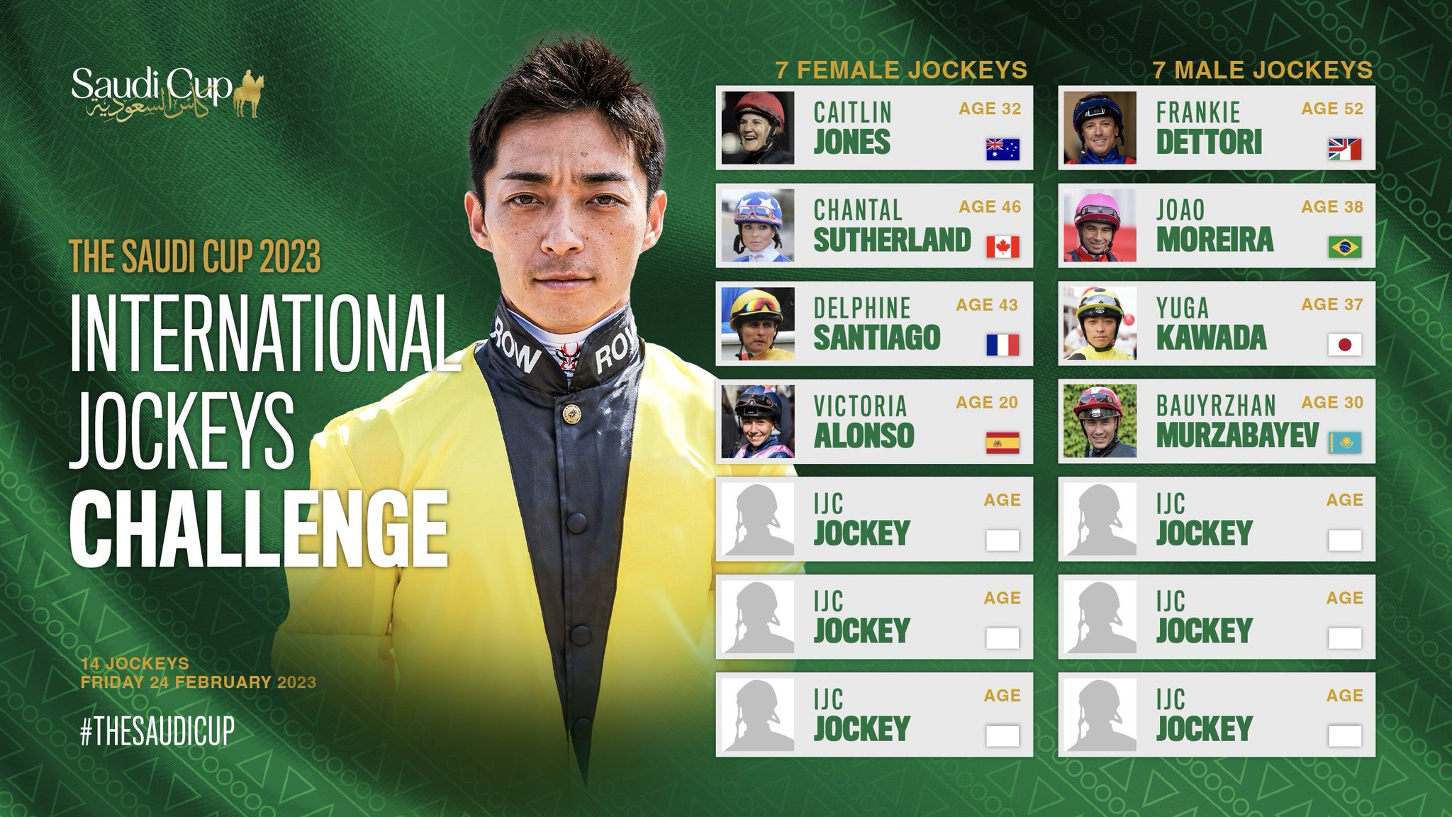 The Saudi Cup on Twitter: "Konnichiwa, Kawada! 👋 🇯🇵 Japan's champion jockey and Bauyrzhan ...