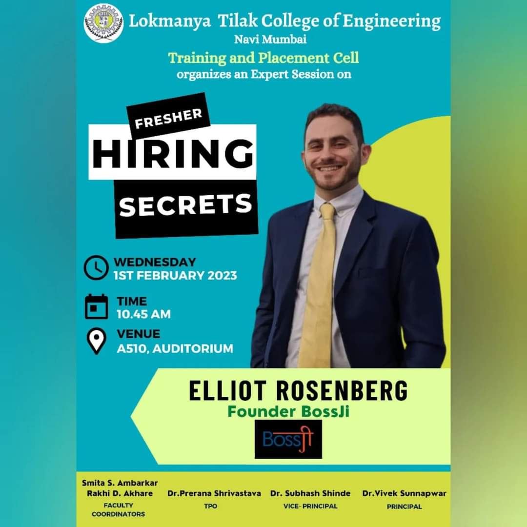Lokmanya Tilak College of Engineering, Navi Mumbai on Twitter: "Training and Placement Cell ...