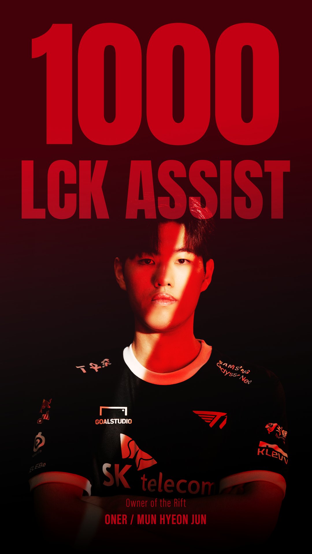 T1 LoL on Twitter: "협곡의 주인, 'Oner' 문현준 선수의 LCK 통산 1,000 어시스트 돌파를 축하합니다!☝🏻👌🏻👌🏻👌🏻 'Oner' reaches ...