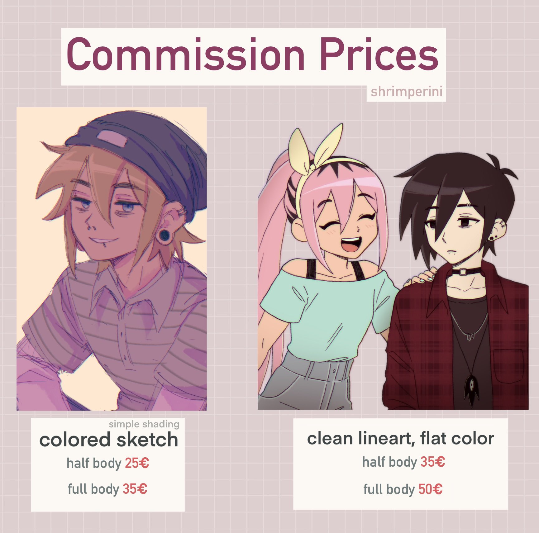 shrimp ☃️ working on comms on Twitter: "finally opening c0mms :’D sorry it took so long aaaaaa i ...