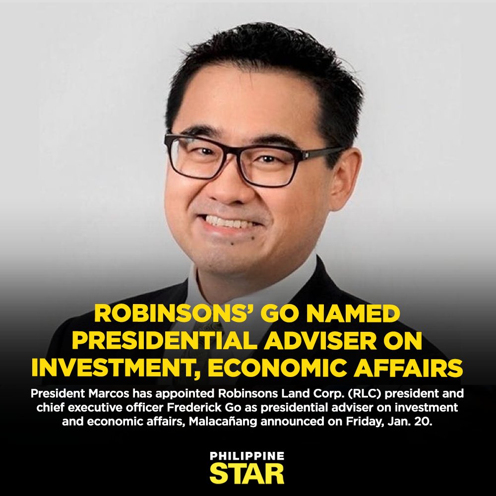 The Philippine Star on Twitter: "Frederick Go, a nephew of the late tycoon John Gokongwei, is ...
