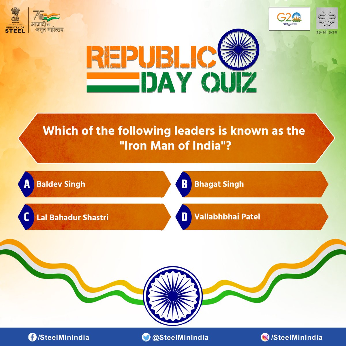 Ministry of Steel on Twitter: "Take this Republic Day Quiz and check ...