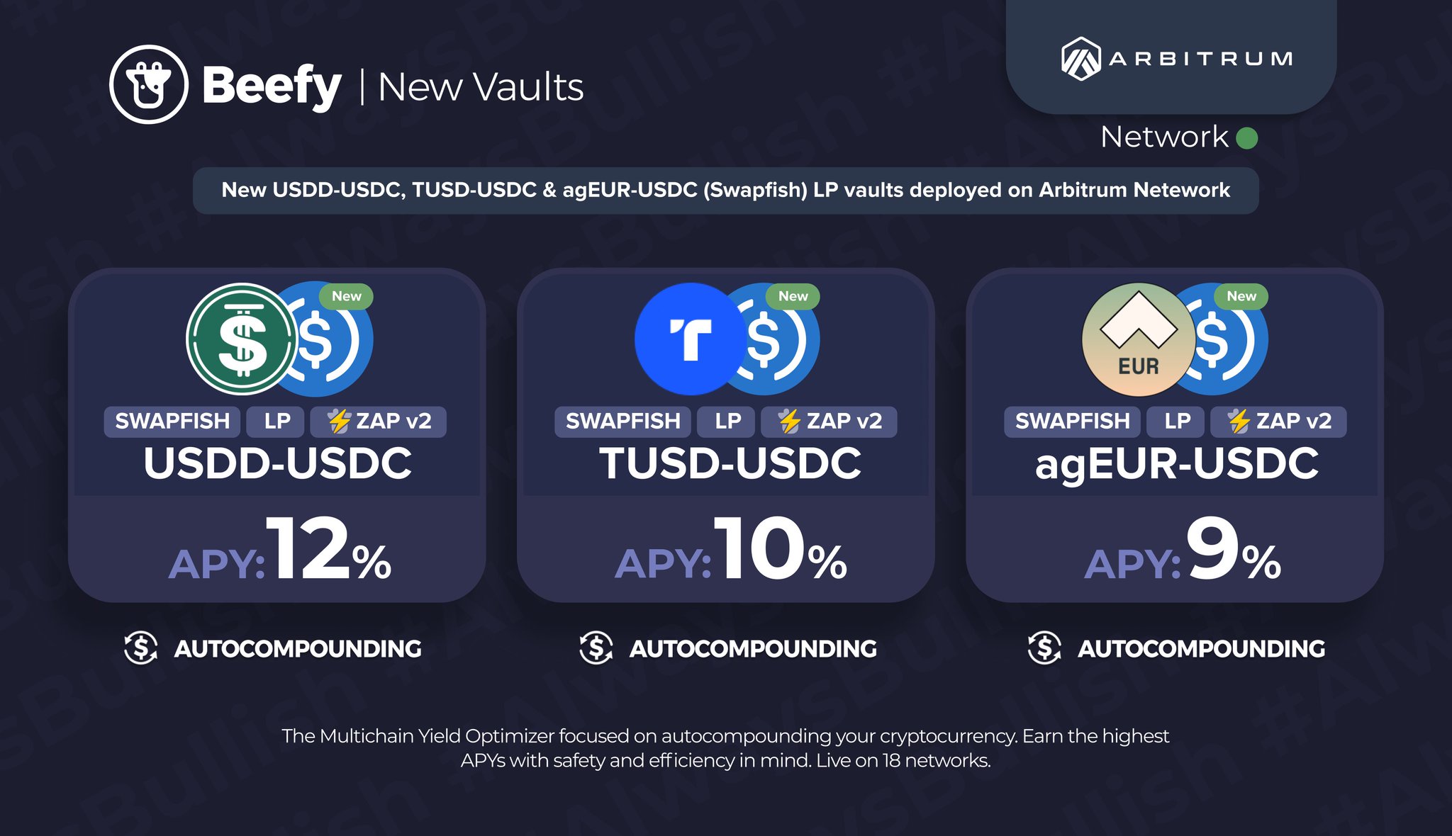 Beefy on Twitter: "Whatever token you like to pair with #USDC... chances are, Beefy has it ...