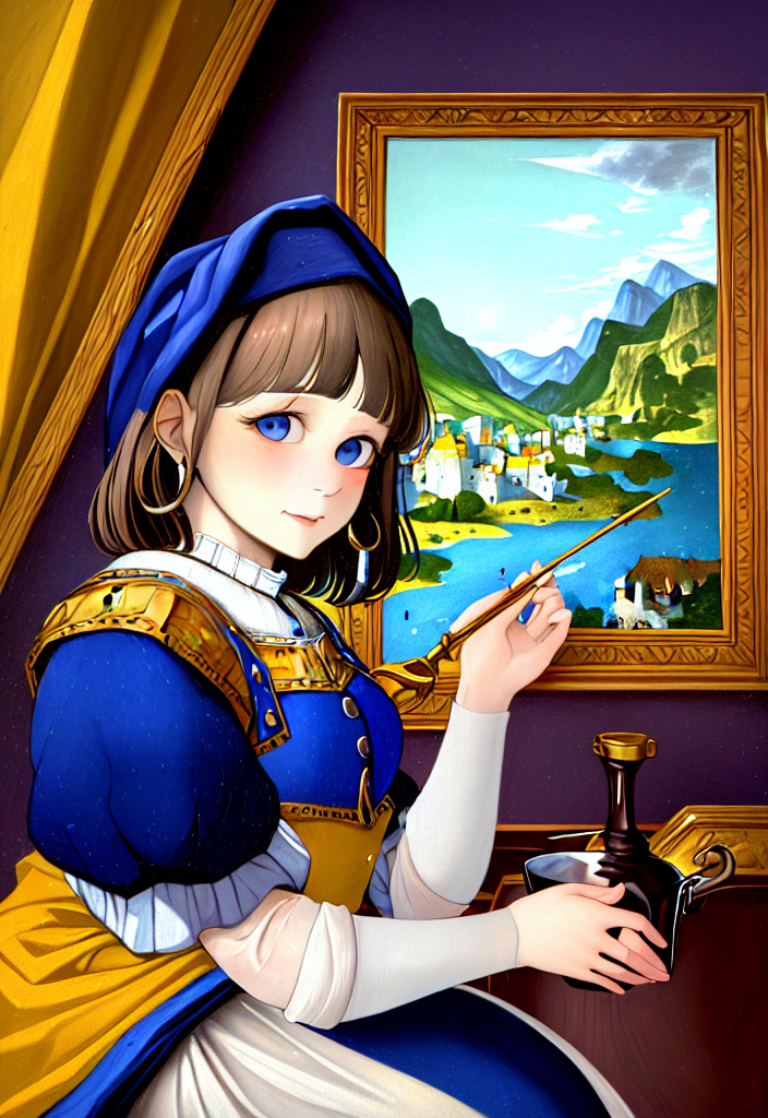 koyoAIArt on Twitter: "お題『牛乳を注ぐ女』。 なかなか注がない。 #AIart #TrinArt #illustration #AIイラスト"