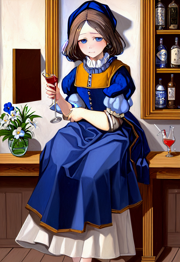 koyoAIArt on Twitter: "お題『牛乳を注ぐ女』。 なかなか注がない。 #AIart #TrinArt #illustration #AIイラスト"