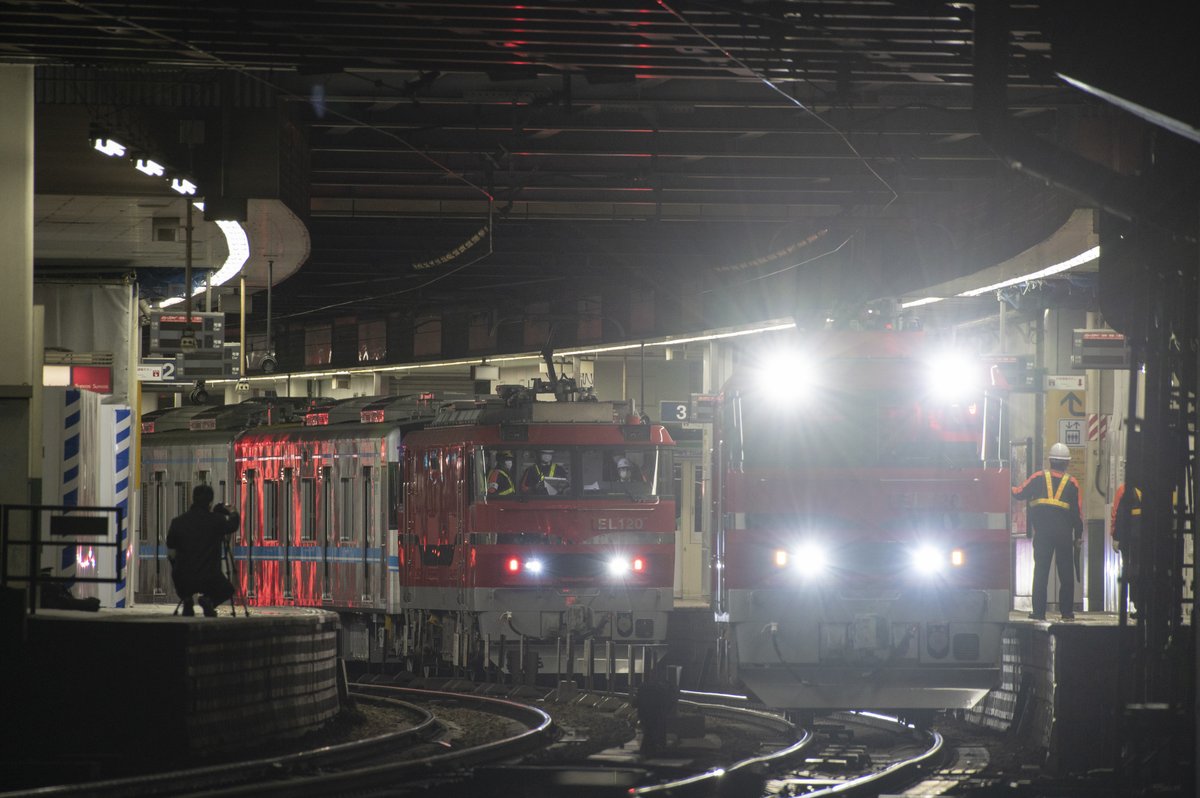 電車撮影記録 on Twitter: "1/21,22 名古屋市営地下鉄N3000形N3116H甲種輸送 ND552-7&8、EL121&EL122牽引"