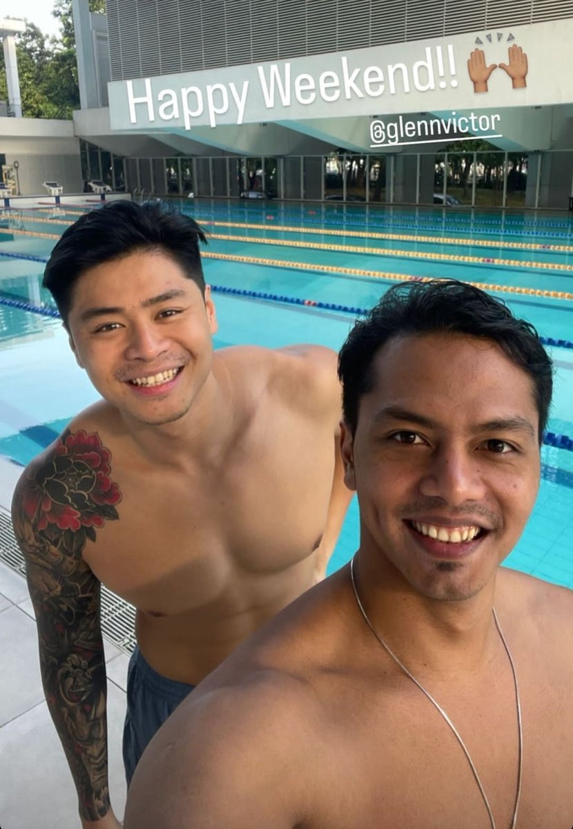 MRVVIP on Twitter: "Glenn Victor and Siman Sudartawa shirtless poolside pose. #sportwatch"