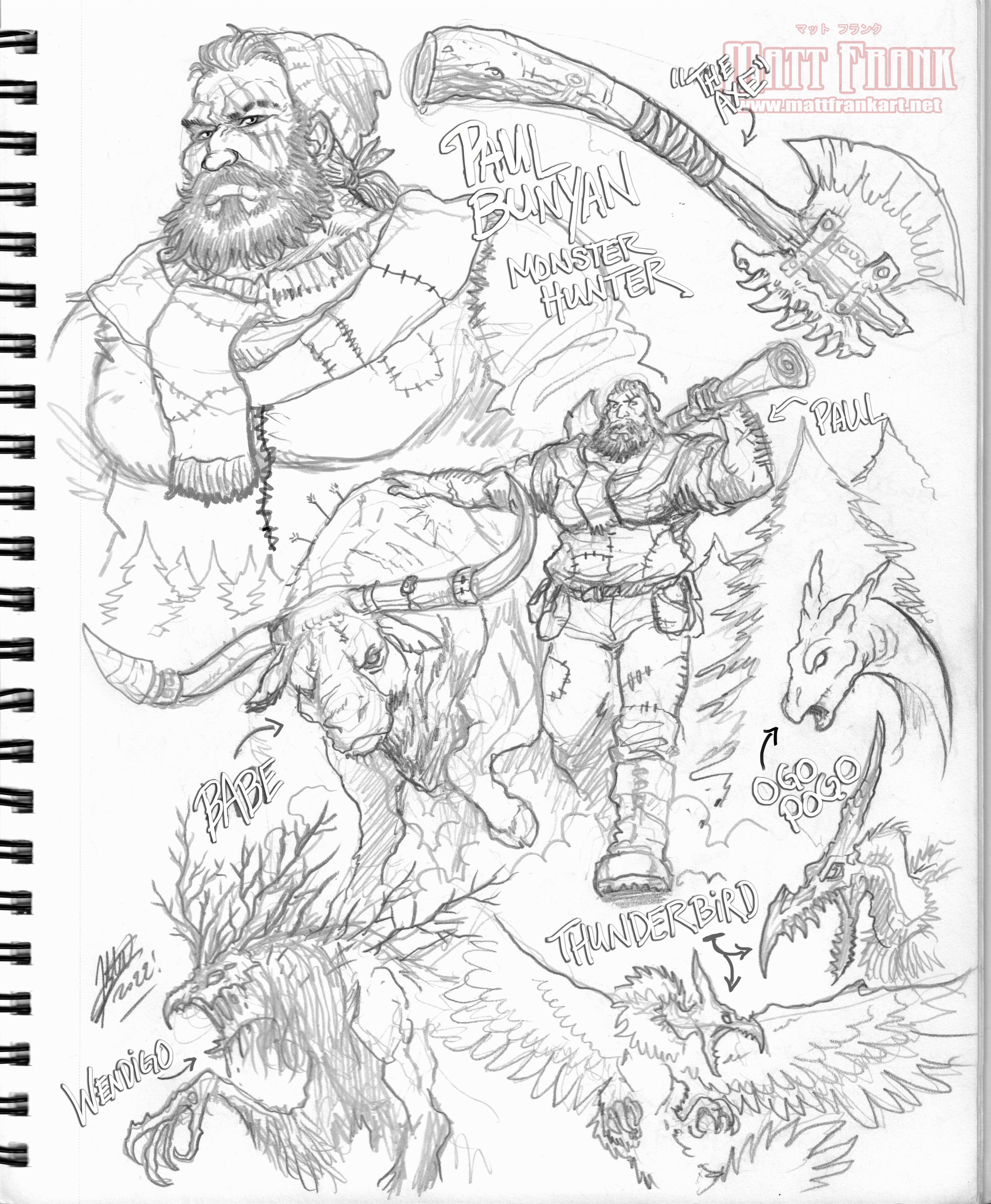 Paul Bunyan Drawing