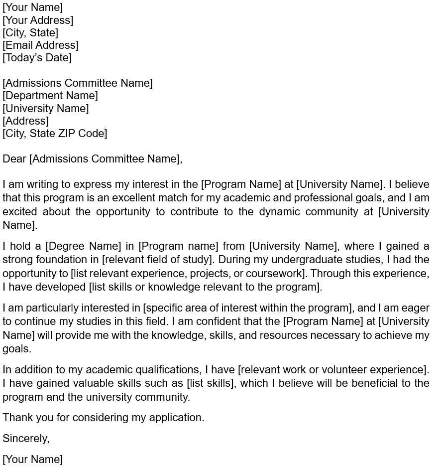 Sola Kolawole on Twitter: "Here is a template for a cover letter for a graduate program ...