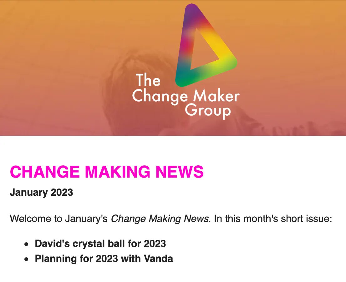 The Change Maker Group on Twitter: "This month's Change Making News is hitting email boxes on ...