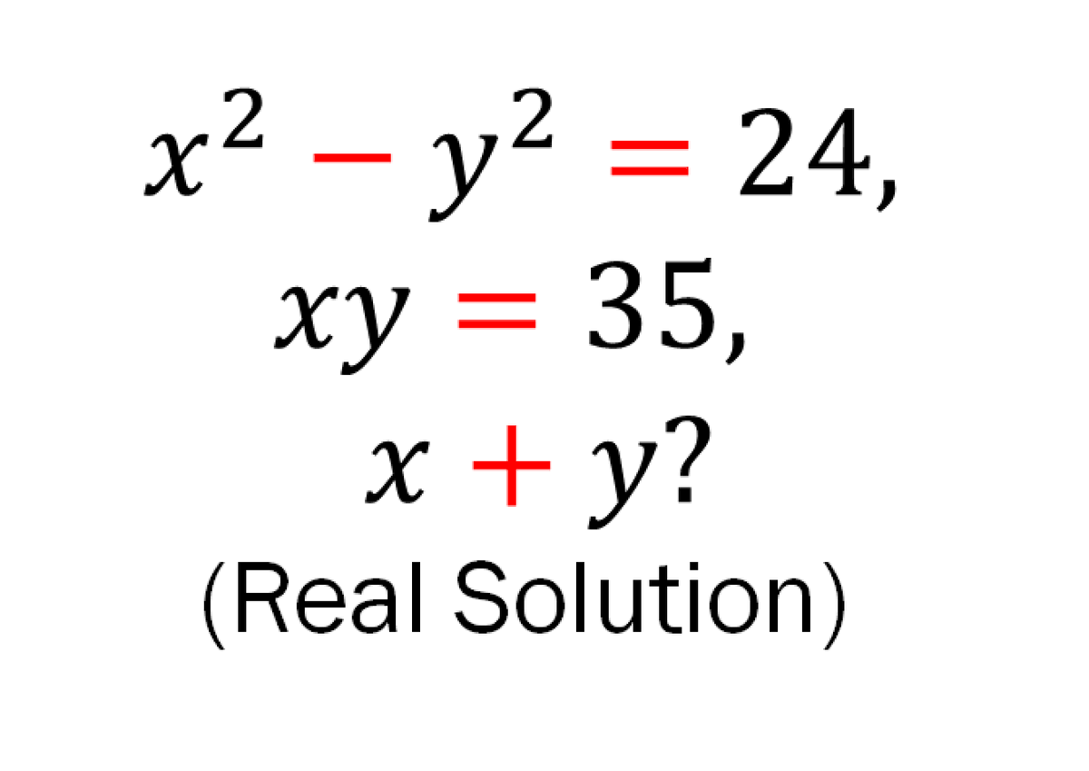 Dr PK Math on Twitter: "Math Olympiad: How o Solve a System of Simultaneous Equations | Algebra ...