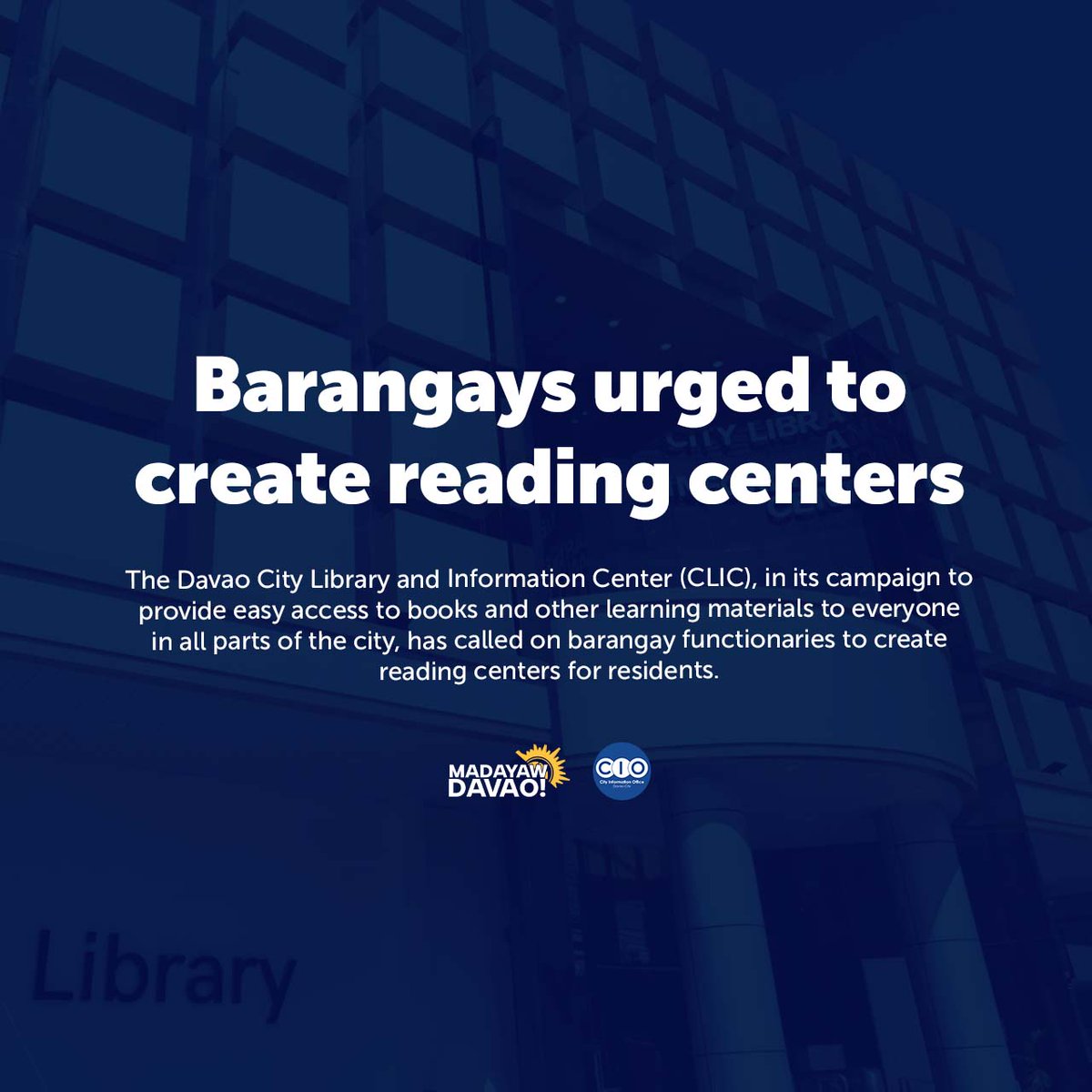 City Government of Davao on Twitter: "City Library Head Salome Enoc told the City Information ...