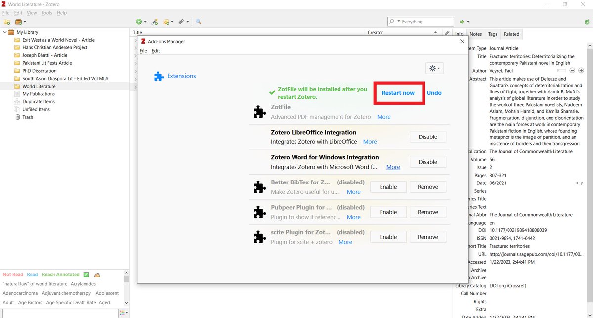How to rename PDFs to better organize your Zotero library: - Thread from Mushtaq Bilal, PhD ...