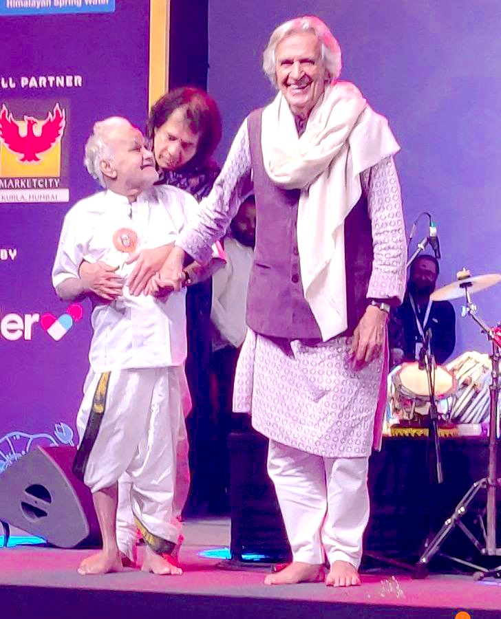 Made my day! The original members of ‘Shakti’ @jmcl_gtr, @ZakirHtabla and Vikku ji meet and ...