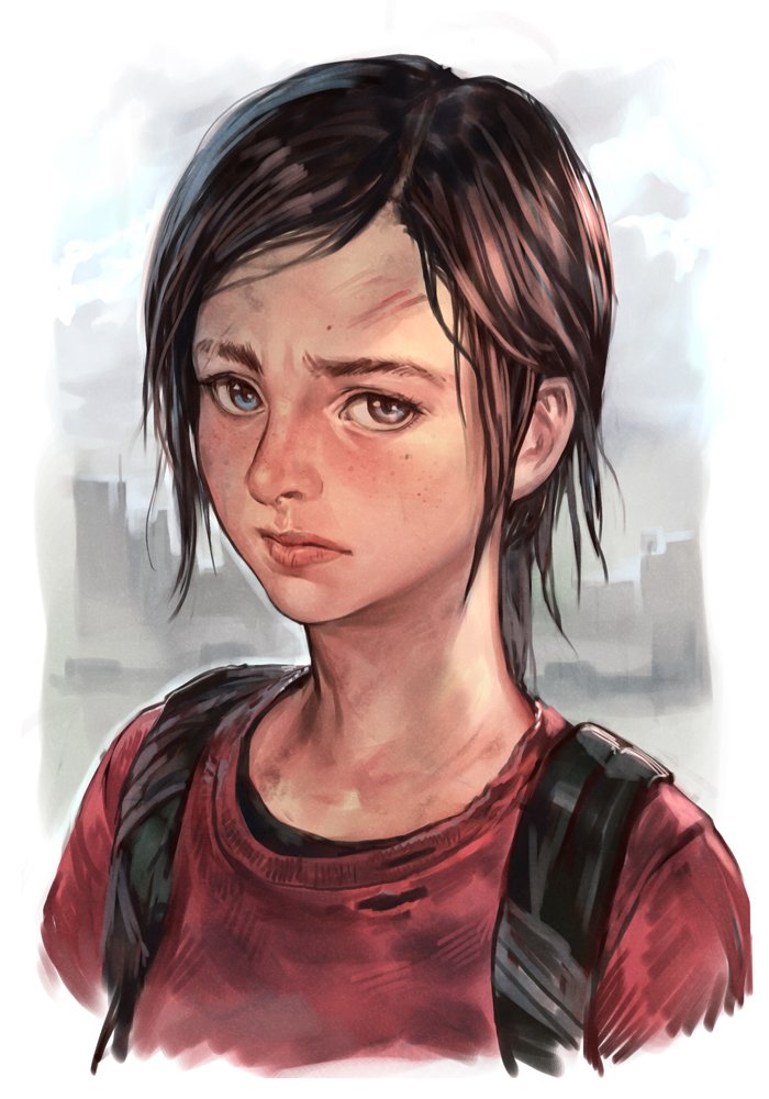 THE ART OF VIDEO GAMES on Twitter: "Fan art | The Last of Us - Ellie Artist: @click_burgundy"