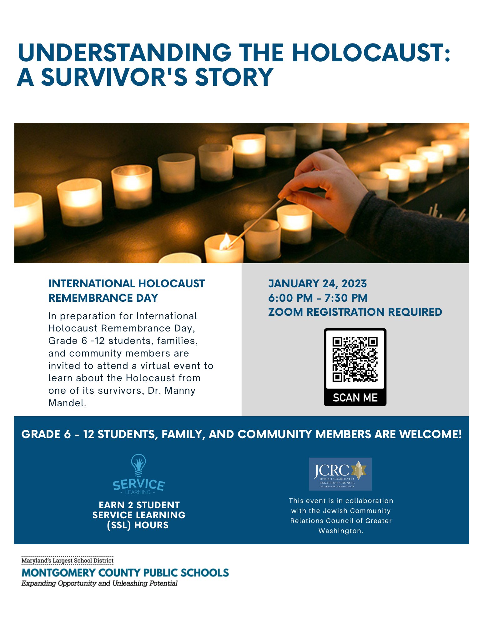 MCPS on Twitter: "In commemoration of International Holocaust ...