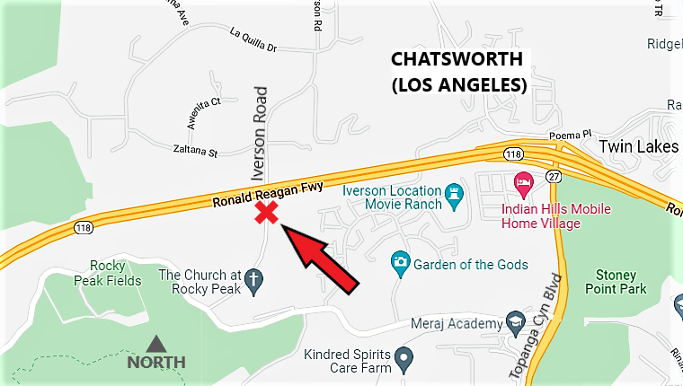Iverson Ranch Location Map