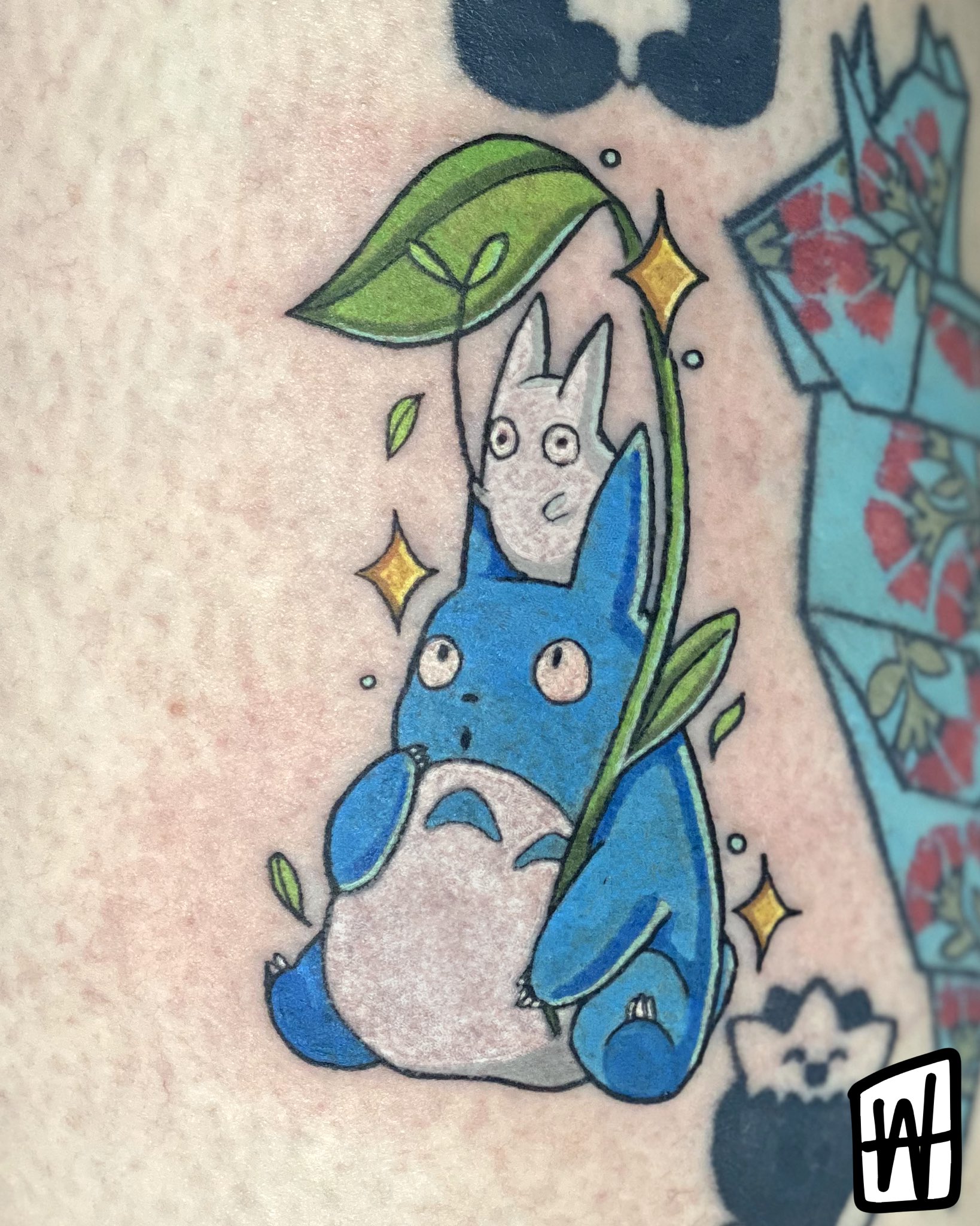 Blue Totoro Tattoo