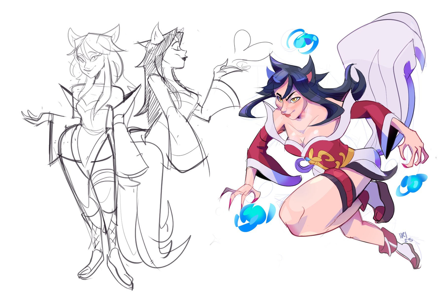 Iri 🌙 (irl witch) COMMISSIONS OPEN on Twitter: "late night studies ft Ahri 🦊 #leagueoflegends # ...