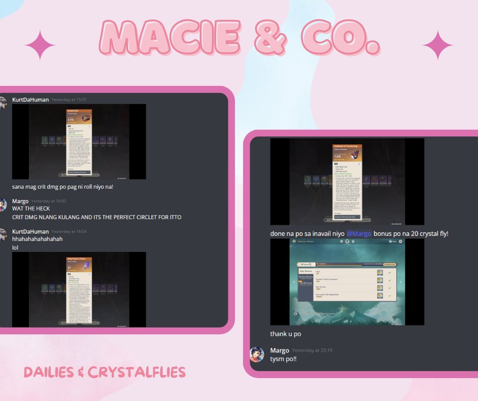 Macie & Co. | Genshin Impact Pilot Services on Twitter: "genshin impact pilot service dailies ...