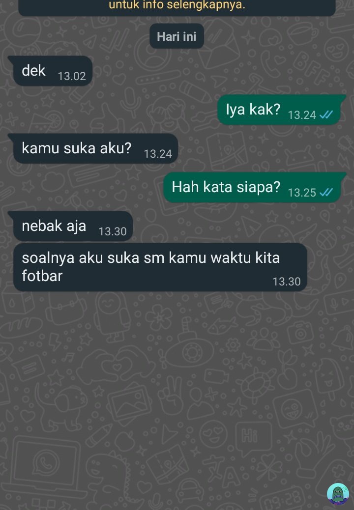 Tanyarl ㅡ Dilarang 🔞 on Twitter: "💚 sender kaget+seneng bgt mas crush tetiba ngechat gini ...