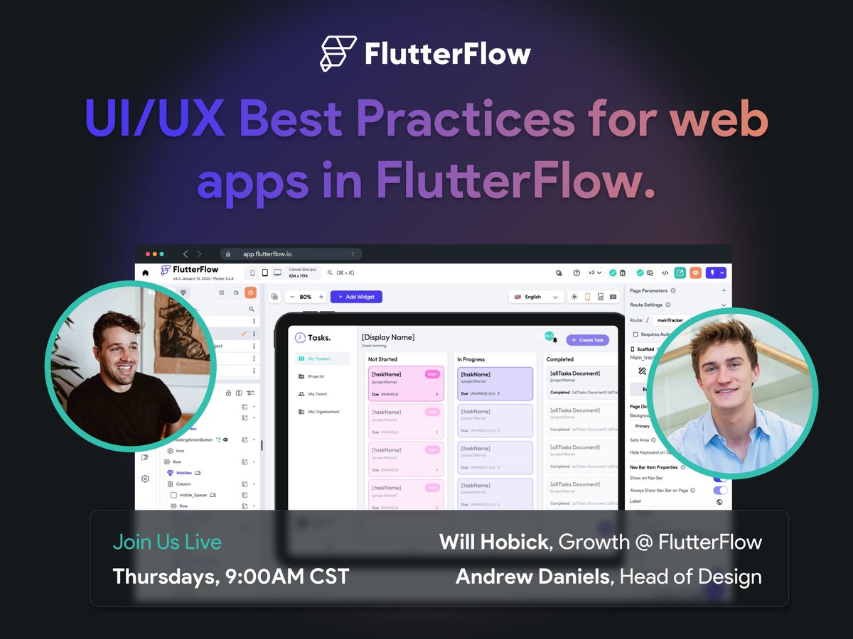 Flutterflow On Twitter Join Us This Thursday At 10a Est As Andrew Daniels And Will Hobick Show